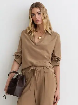 REISS Matte-silk Wide-leg Trousers