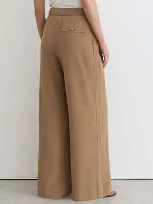 REISS Matte-silk Wide-leg Trousers