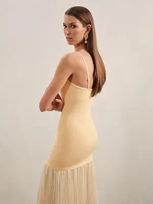 REISS Ribbed Midi Dress