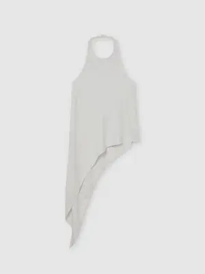 REISS Asymmetric Draped Halterneck Top
