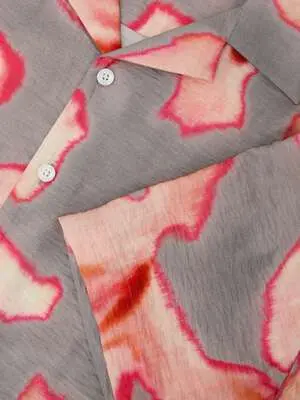 REISS Graphic Floral-print Short-sleeve Shirt