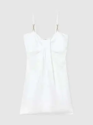 REISS Car Lyocell-linen Beach Mini Dress - Cream
