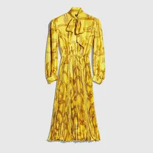 Gucci Stretch Silk Polo Shirt With Crest Embroidery - Yellow