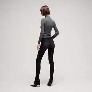 Gucci Fine Rib Knit Woo Top With Horsebit, Size