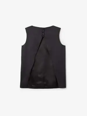 HOUSE OF DAGMAR Open Back Satin Top