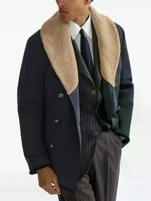 Brunello Cucinelli Double-breasted Shearling Lined Coat