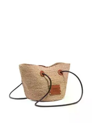 Bimba Y Lola Medium Natural-raffia Basket Bag