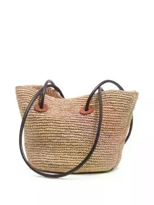 Bimba Y Lola Medium Natural-raffia Basket Bag