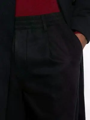 Eleventy Pleated Elasticated-waist Trousers