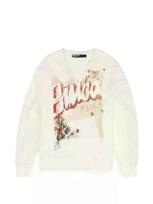 Bimba Y Lola Toweling V-neck Sweatshirt