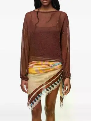 Bimba Y Lola Boxy Sweater With Metallic Embellishment