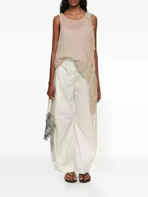 Bimba Y Lola Strappy Top With Frayed Edge Detailing