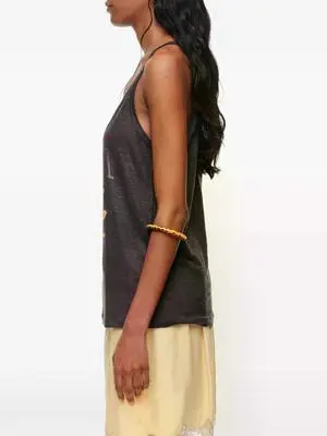Bimba Y Lola Positional Sun Anthracite Linen Top