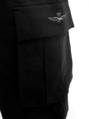 AERONAUTICA MILITARE Logo-embroidered Cargo Shorts
