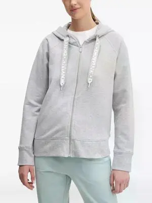 Dkny Hooded Zip-up Top - Grey