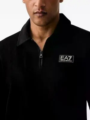 EA7 Logo-patch Quarter-zip Sweatshirt