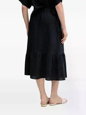 Dkny Ruffled Drawstring Skirt - Black