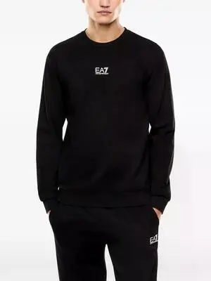 EA7 Logo Print Crew Neck Sweater