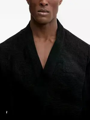 CR7 CRISTIANO RONALDO Waffle-knit Belted Dressing Gown