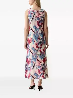Dkny Abstract-print Sleeveless Maxi Dress