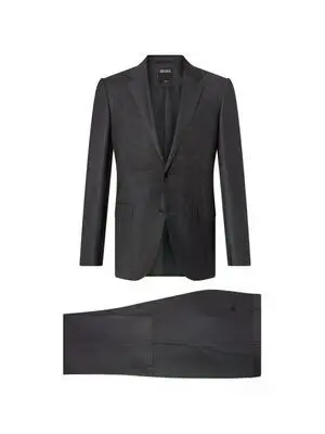Zegna Dark Trofeo Selection Wool Suit - Grey