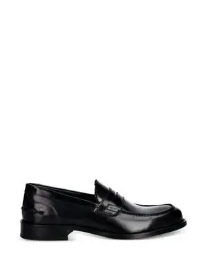 BALDININI Leather Penny Loafers - Black
