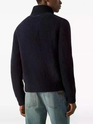 Zegna Oasi Cashmere Zip-through Cardigan - Blue