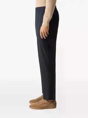 Zegna Navy Wool, Silk And Cashmere Pants