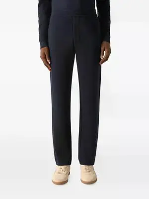 Zegna Navy Wool Cotton And Silk Joggers