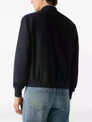 Zegna Navy Oasi Cashmere-elements Bomber Jacket