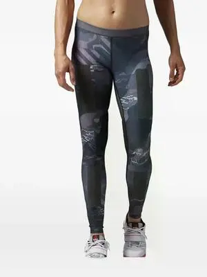REEBOK Crossfit Panelled Compression Leggings - Grey