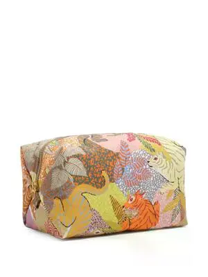 Bimba Y Lola Large Wild-print Nylon Make-up Case - Orange