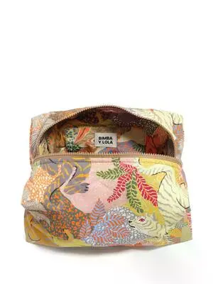 Bimba Y Lola Large Wild-print Nylon Make-up Case