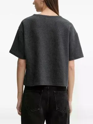 Dkny Textured Cropped T-shirt
