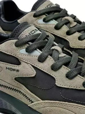 HOFF Panelled Calf Leather-trim Sneakers