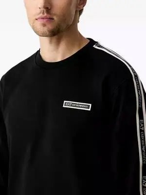 EA7 Logo-patch Tape-detail Sweatshirt