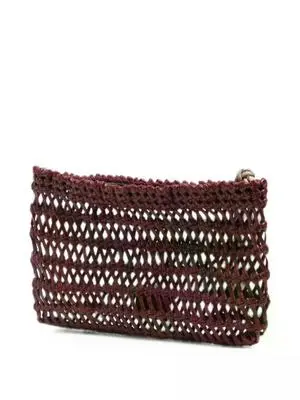 Bimba Y Lola Dark Cherry Plaited Leather Handbag - Red