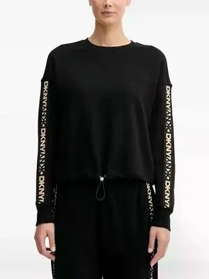 Dkny Logo Drawstring Sweatshirt - Black