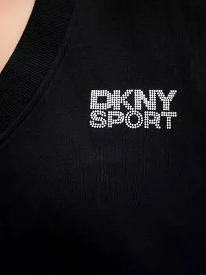 Dkny V-neck Logo-print Sweatshirt