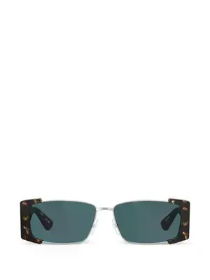 Moschino Tortoiseshell-effect Rectangle-frame Sunglasses - Brown