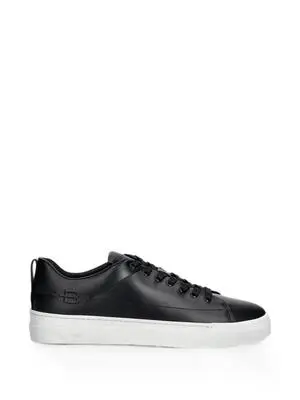 BALDININI Logo-embossed Leather Sneakers - Black