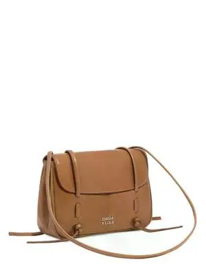 Bimba Y Lola Honey Leather Mini Flap Bag
