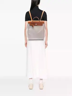 Hermès 2004 Toile Herbag Gm Backpack