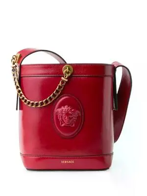 Versace Medusa '95 Chain-detail Bucket Bag - Red