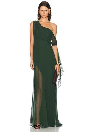 THE SEI Chiffon Tie Draped Gown