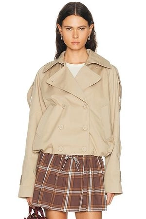 Acne Studios Oleo Twill Trench Jacket - Pale Beige