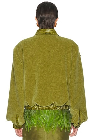ROWEN ROSE Crop Bomber Jacket