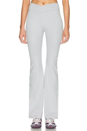 437 The V Flare Trousers - Heather Grey