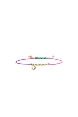 SYDNEY EVAN Double Stone Happy Face Cord Bracelet