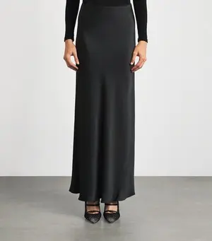 Fabiana Filippi Satin Maxi Skirt - Grey